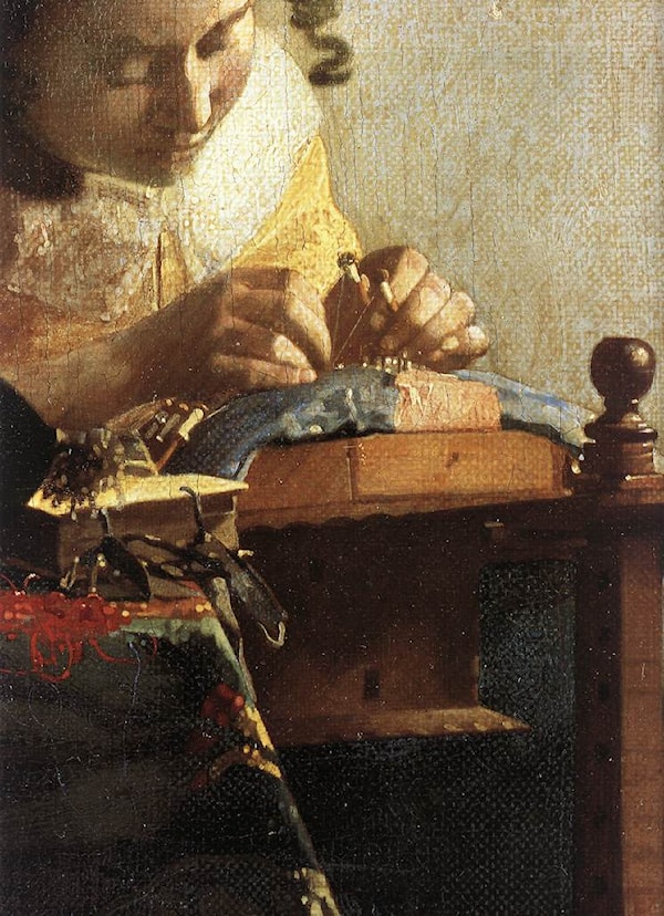 The Lacemaker by Johannes Vermeer - 3 images - Art Renewal Center